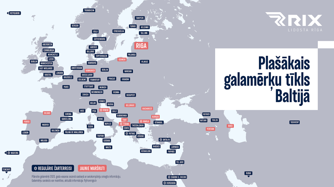 A Wide Range of Destinations and 11 Novelties at Riga Airport during ...
